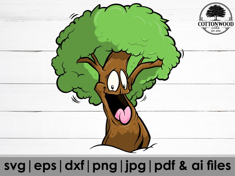 Tree SVG, Cute Tree SVG, Tree Kids Svg, Cartoon Png, Nursery Room Svg ...
