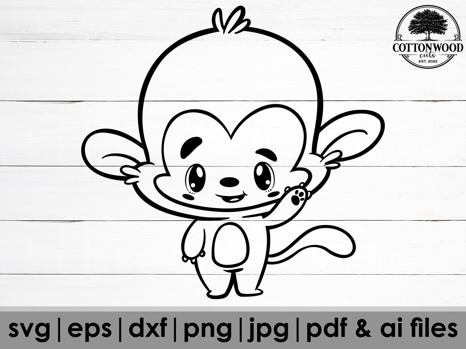 Cute Monkey SVG, Cute Monkey Svg, Cute Svg, Gift for Kids Svg, Cute ...