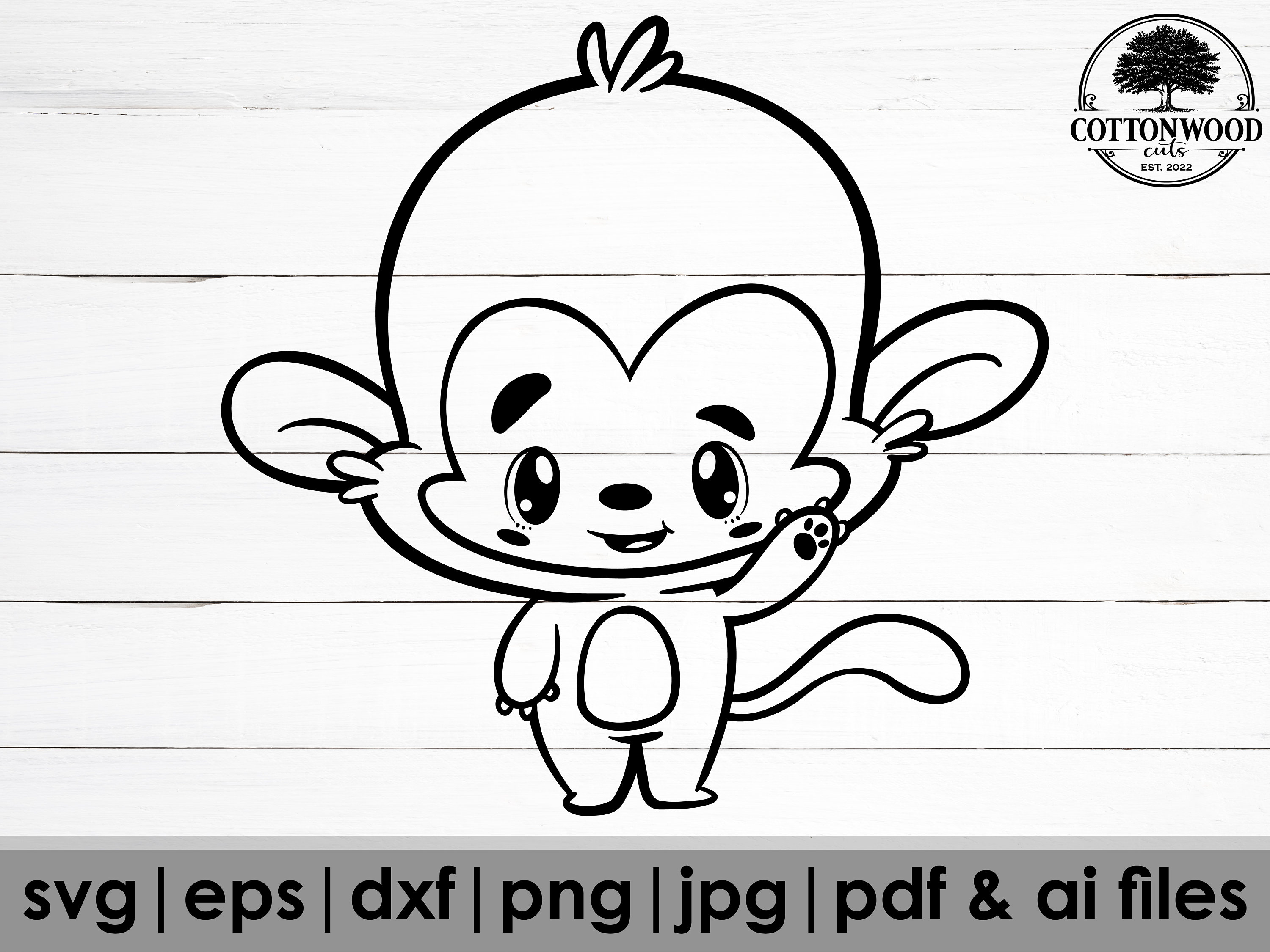 Cute Monkey SVG, Cute Monkey Svg, Cute Svg, Gift for Kids Svg, Cute ...