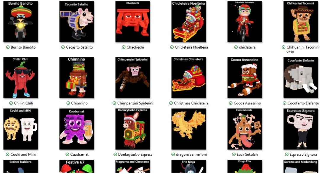 Italian Brainrot Bundle PNG: Realistic 67, Strawberry Elephant, Meowl ...