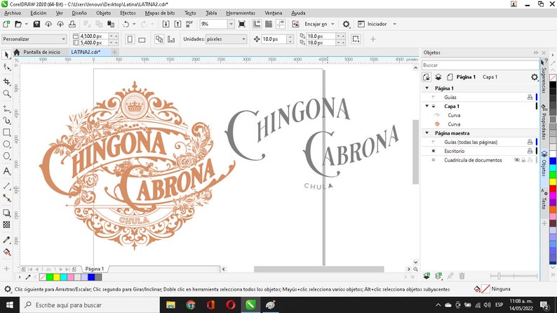 Chingona Cabrona Chula Svg Latina Victorian Style Eps Dxf Ai Cdr Pdf ...