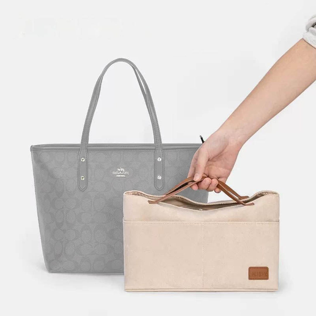 Handbag Organizer for Coach Central Tote Bag Purse Insert Organizer ...
