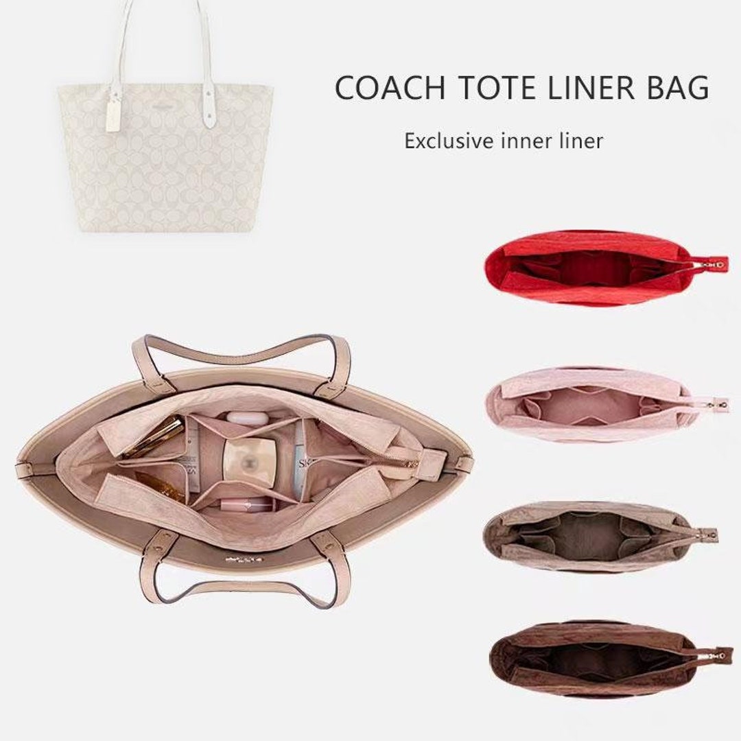 Handbag Organizer for Coach City Tote in Signature Canvas Purse Insert ...