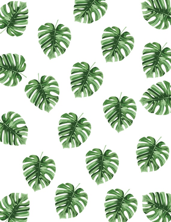 Tropical Palm Leaf Digital Printable | Etsy