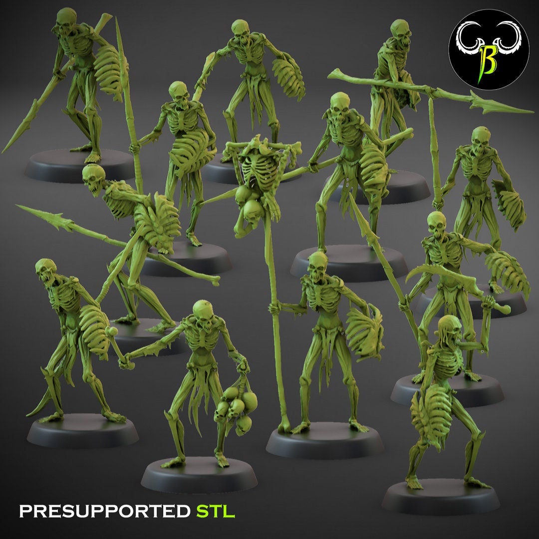 Claybeastcreation Flesh Skeleton | BASES INCLUDED - Etsy