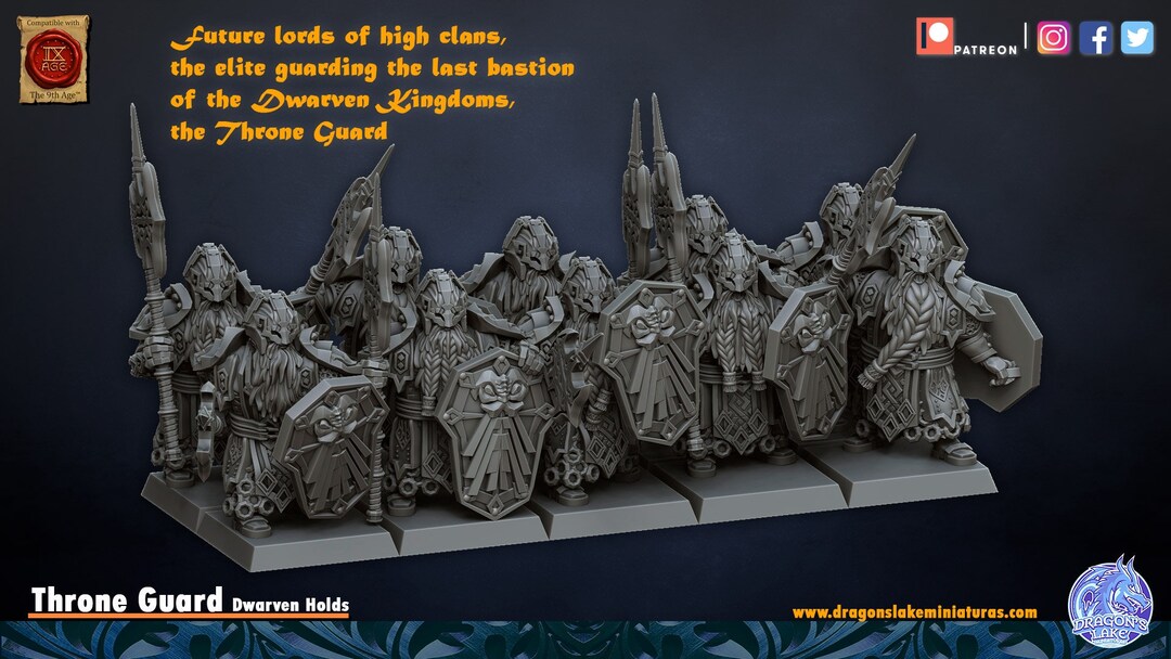 Dragonslake Miniatures Throne Guards | BASES INCLUDED - Etsy