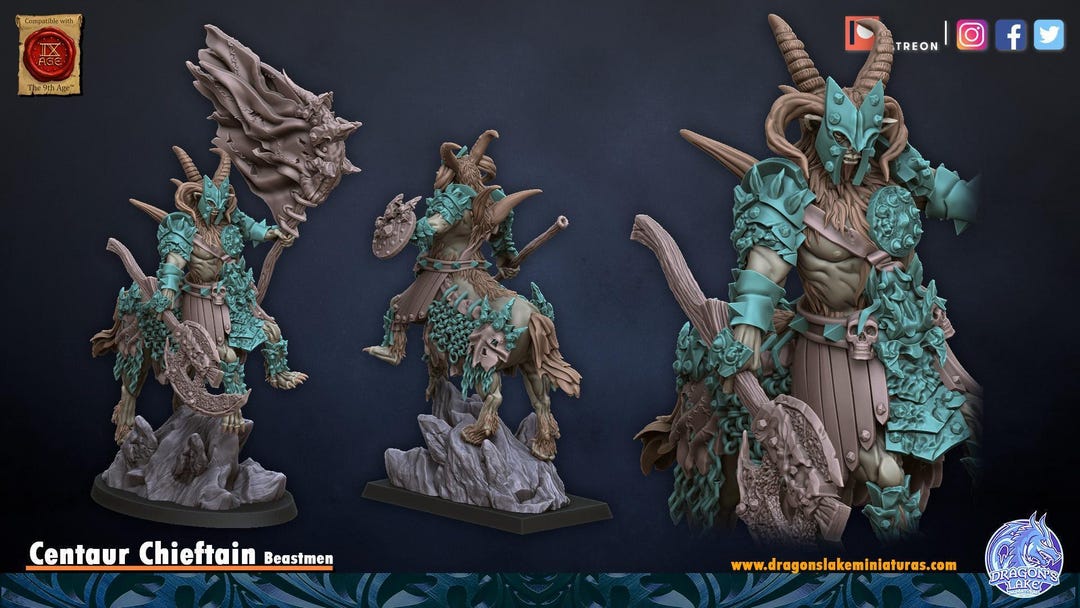 Beast Herds Centaur Chieftain| Free Bases Included| Get Additional ...