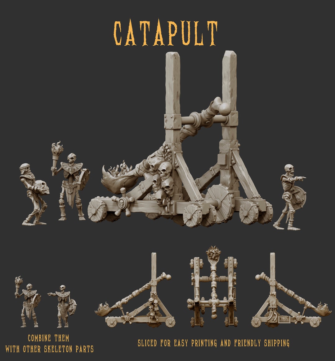 Crab Miniatures Catapult | BASES INCLUDED - Etsy
