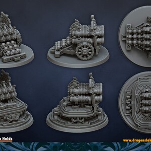 Dragonslake Miniatures Dwarf Organ Gun | BASES INCLUDED - Etsy