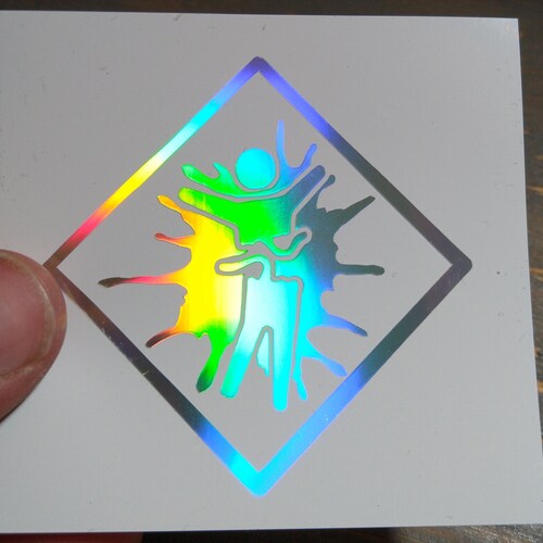 Halo Splatter Medal Vinyl Decal Holographic - Etsy