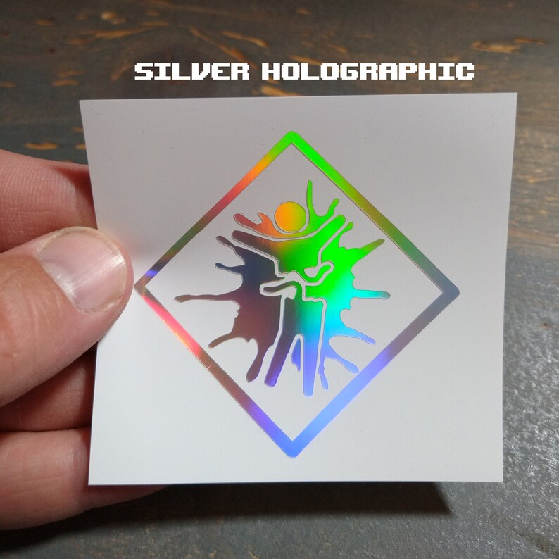 Halo Splatter Medal Vinyl Decal Holographic - Etsy Australia