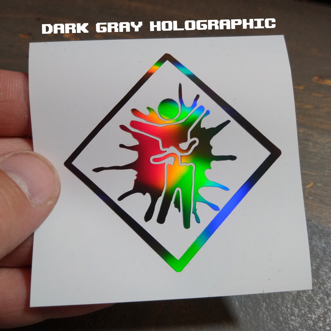 Halo Splatter Medal Vinyl Decal Holographic - Etsy