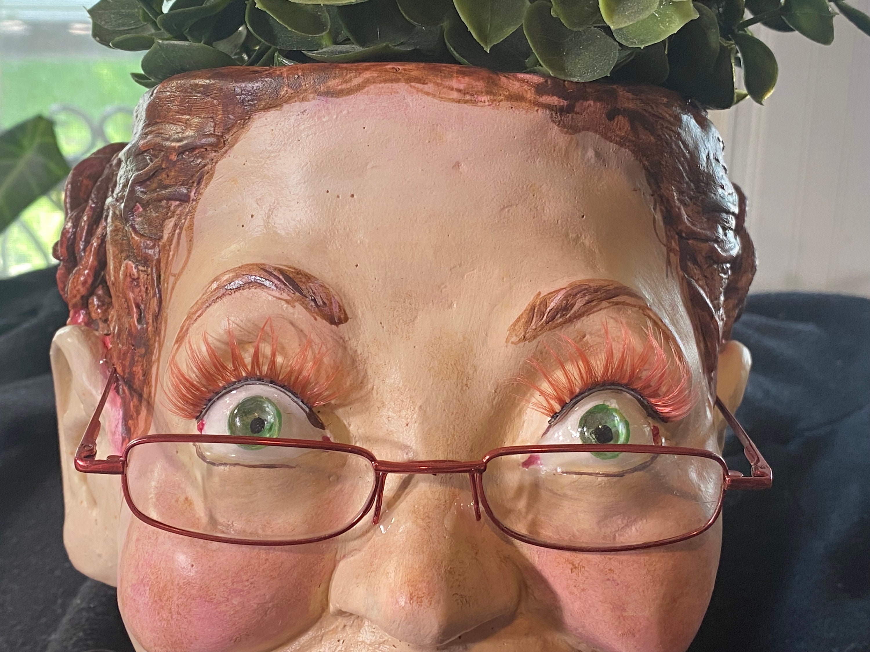 Face Flower Pot Head Planters - Etsy