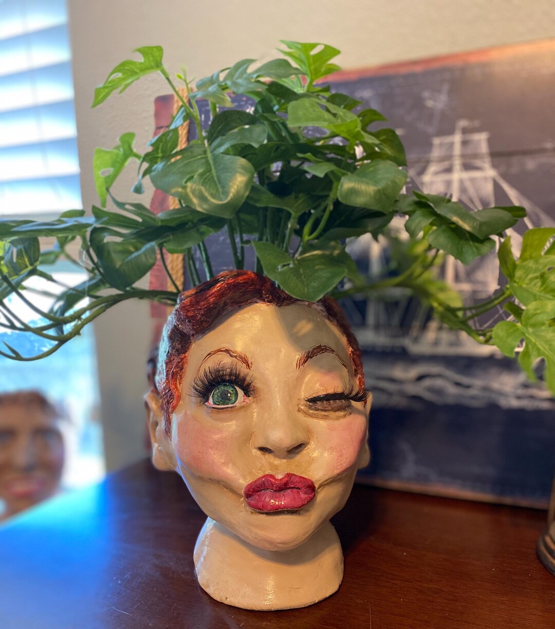 Lucille Face Flower Pothead Planters - Etsy