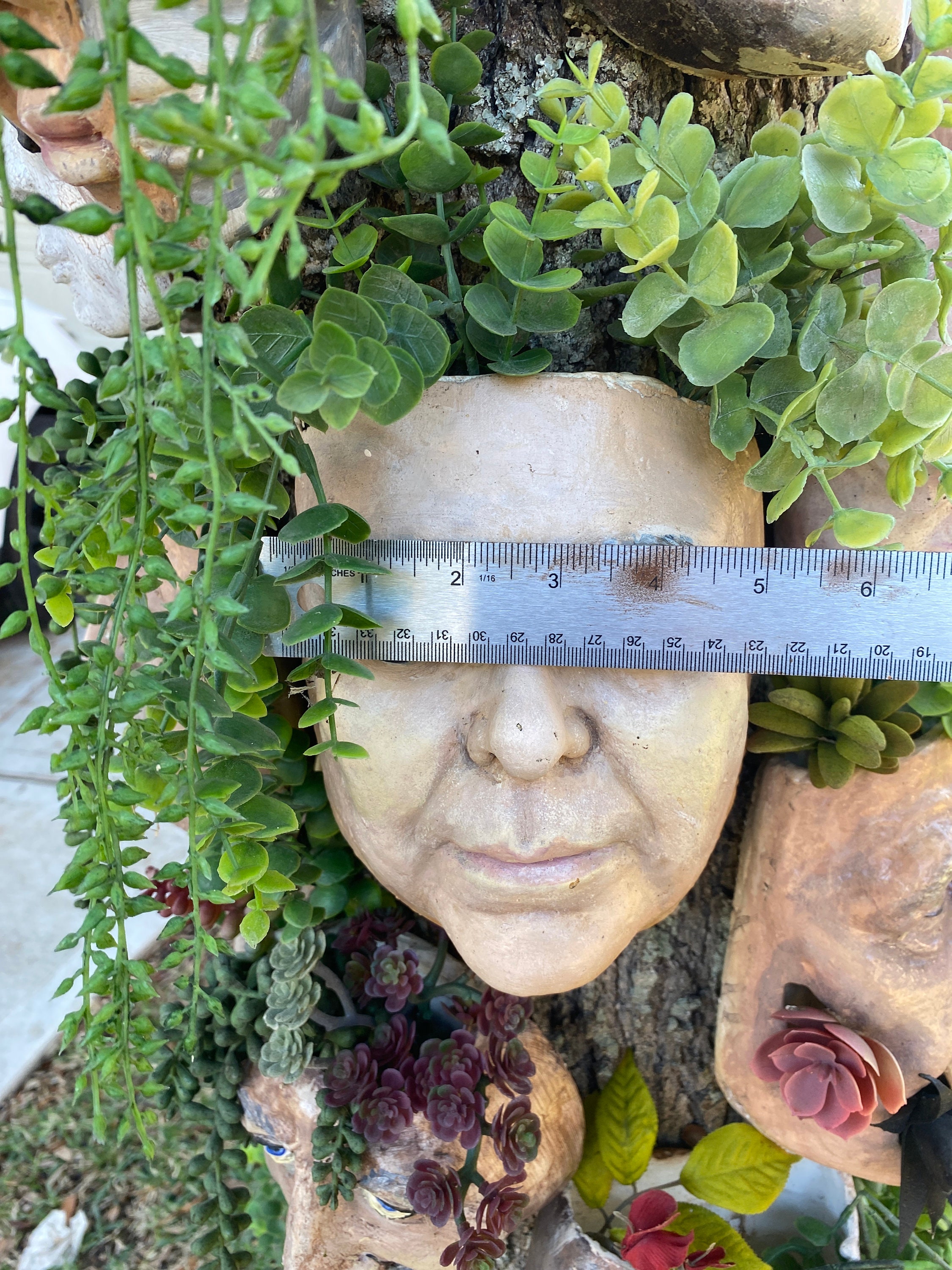 Wall Hanging Face Planters.. Potheads - Etsy