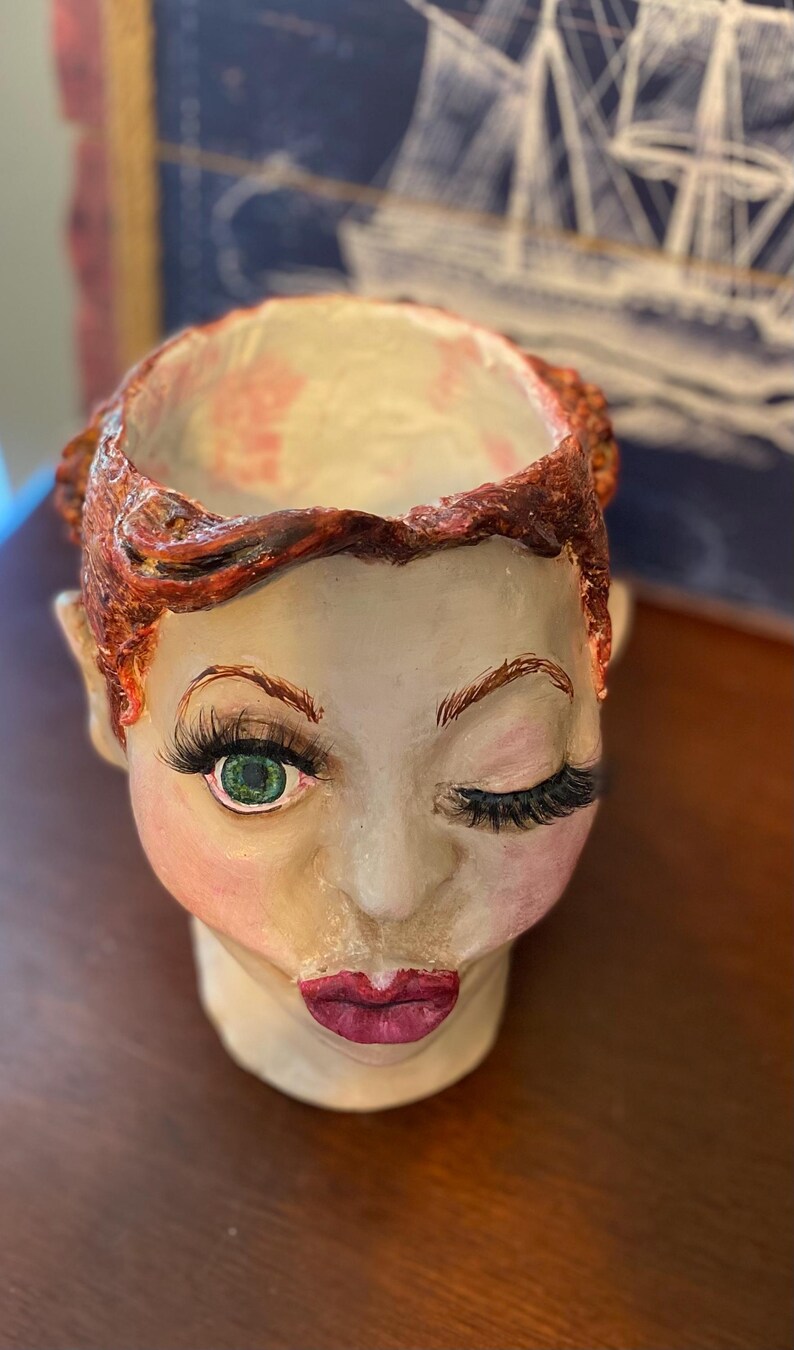 Lucille Face Flower Pothead Planters - Etsy