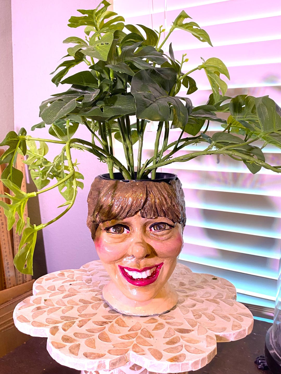Face Flower Pothead Planters “molly” - Etsy