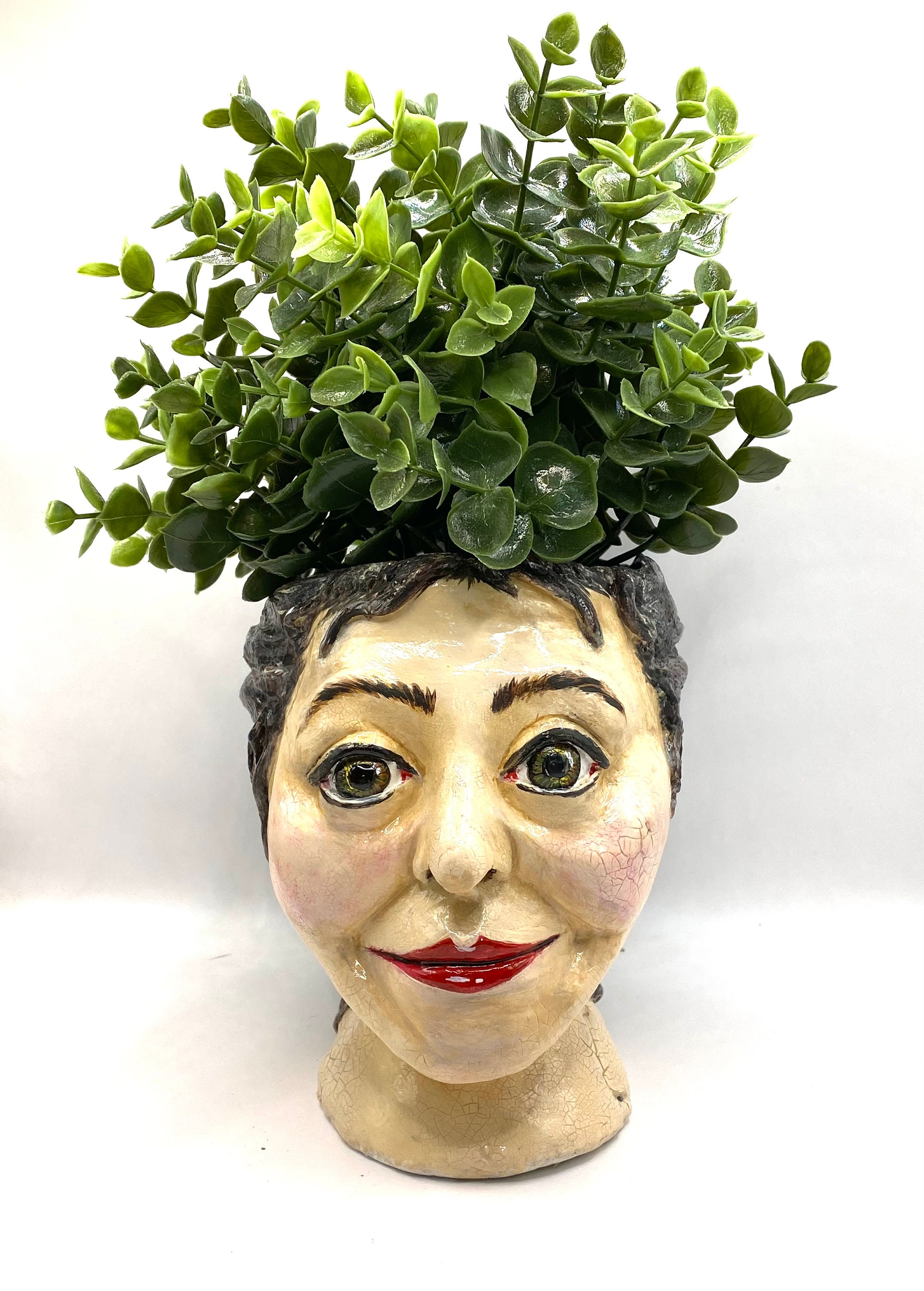 Face Flower Planter potheads - Etsy