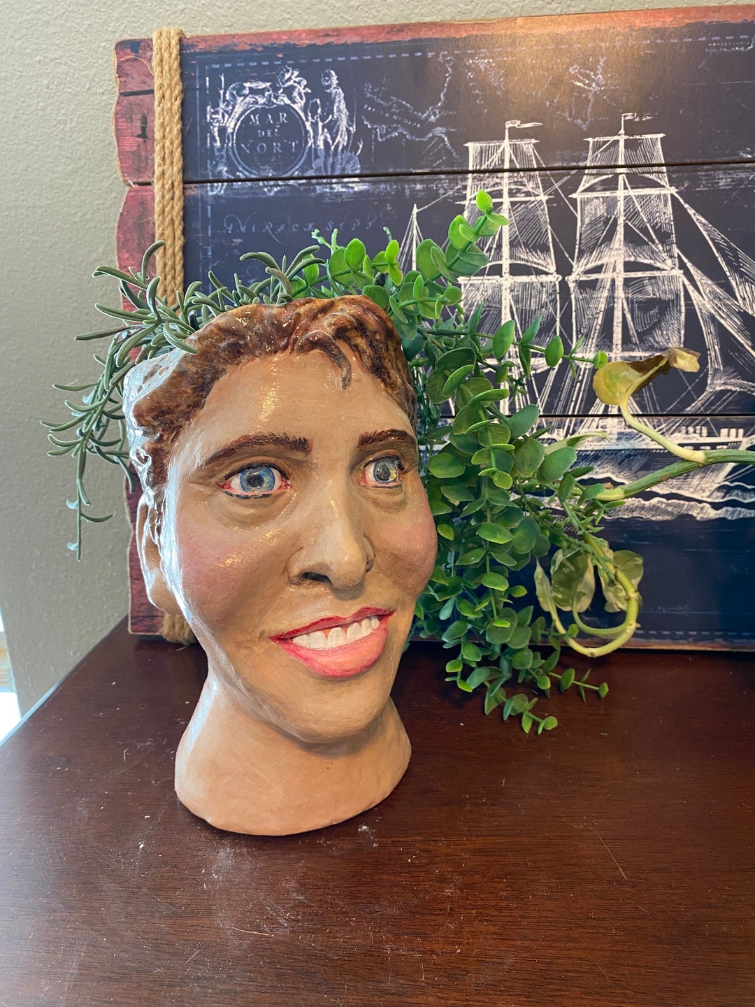 Face Flower Pothead Planters “dan” - Etsy