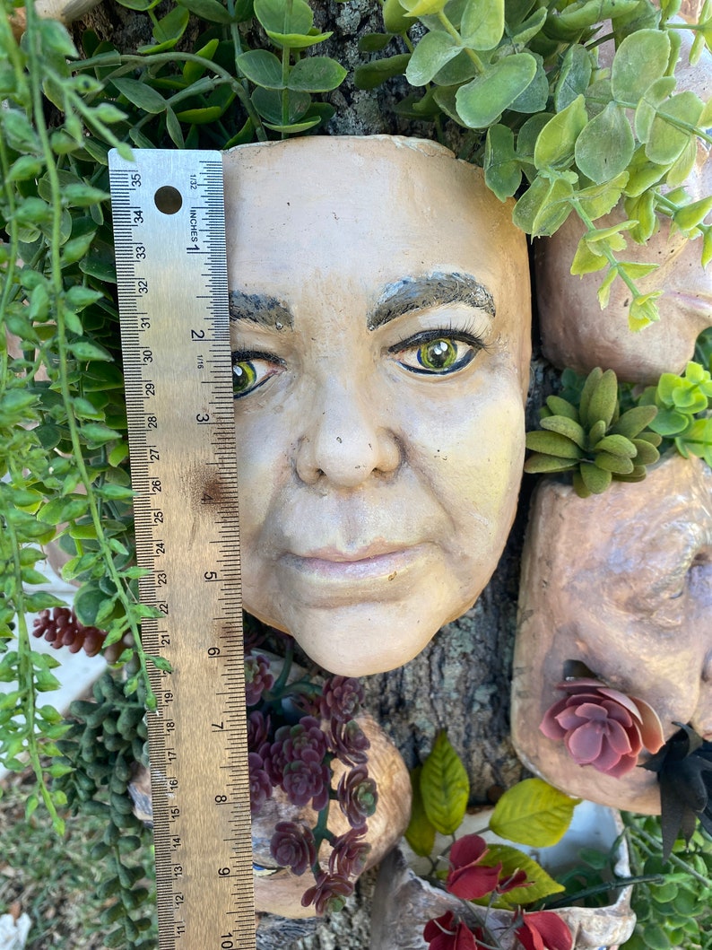 Wall Hanging Face Planters.. Potheads - Etsy