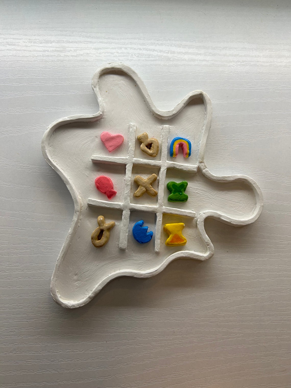 Cereal & Milk Clay Tic Tac Toe Board - Etsy