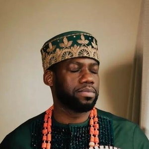 Aso Oke Cap, Yoruba Fila Hat, Wedding Cap, Traditional Fila Cap ...