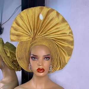 Embellish Auto Gele,asooke,ready to Wear Gele,nigeria Wedding Autogele ...