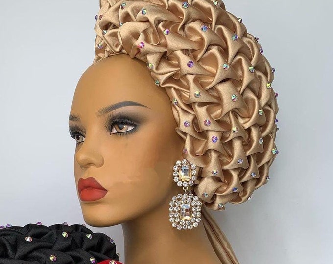 Asooke Cap, Auto Gele, African, Zara Cap, Turban Hat, Women Headgear ...