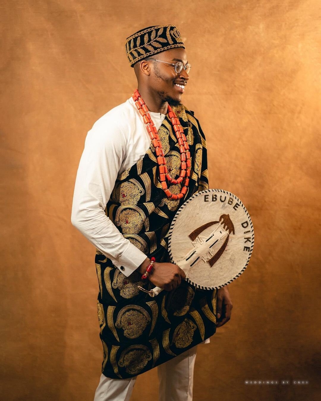 African Chieftaincy Wedding Hat. Igbo Ozo Cap, African Men's Wedding ...