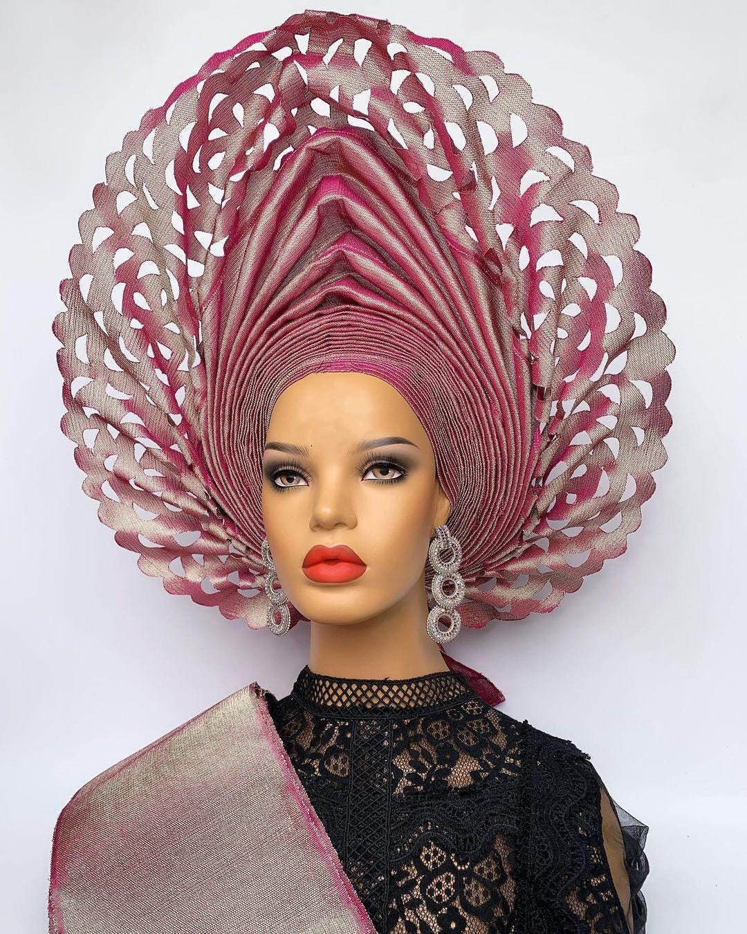 Nigerian Gele, Africa Gele Headtie Hat,aso-oke Gele,headwrap,ready-to ...