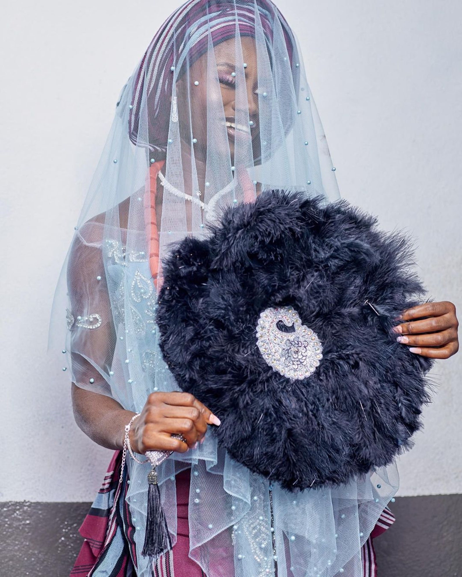 African Feather Hand Fan Brides Hand Fan Nigerian Wedding - Etsy