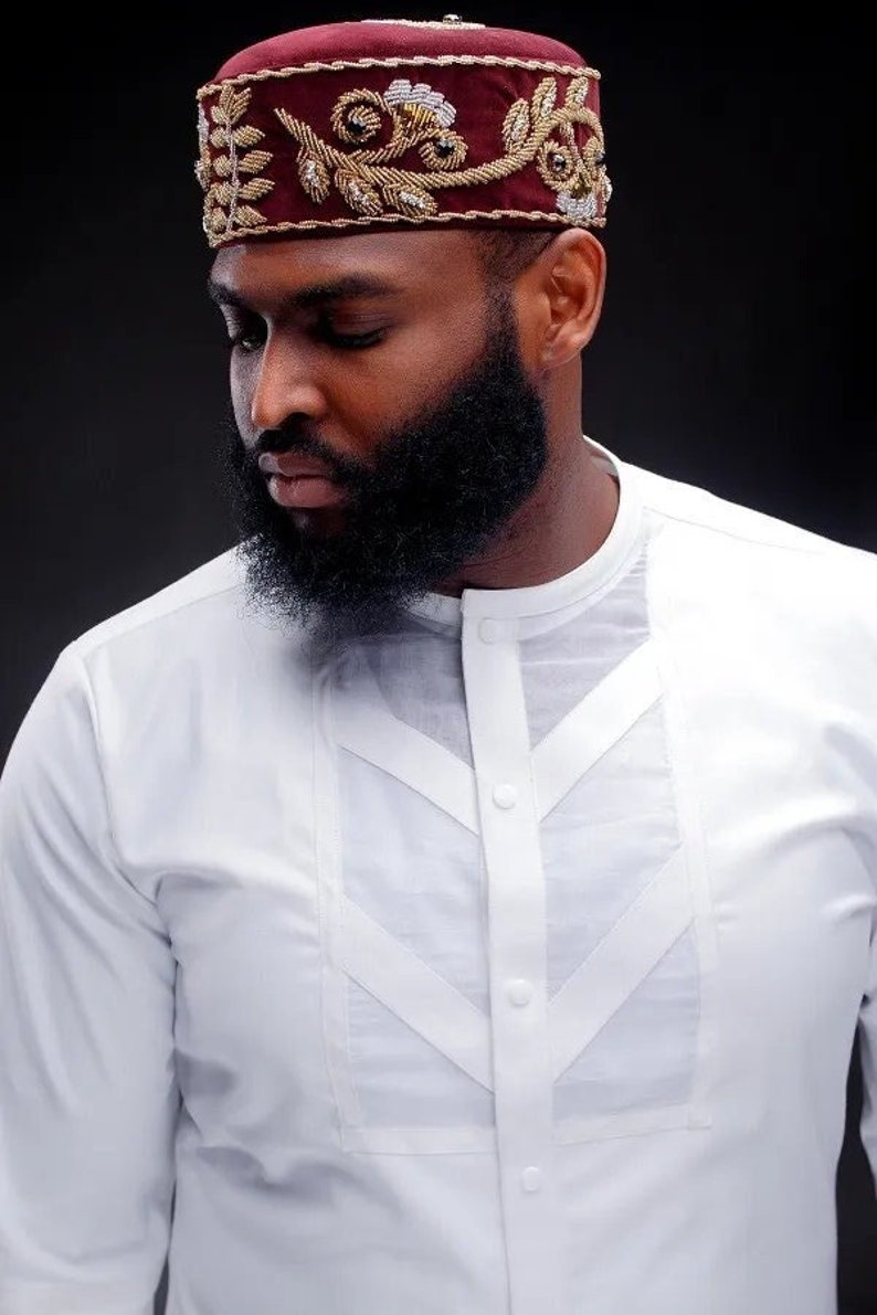 African Chieftaincy Wedding Hat. Igbo Ozo Cap African - Etsy