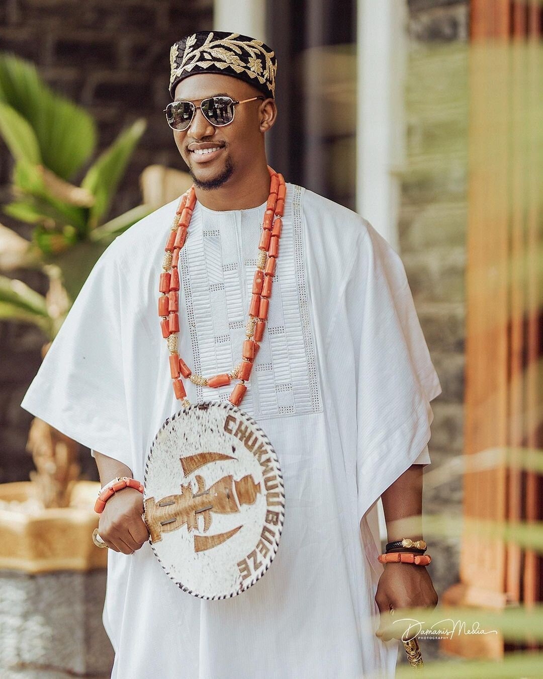 African Chieftaincy Wedding Hat. Igbo Ozo Cap, African Men's Wedding ...