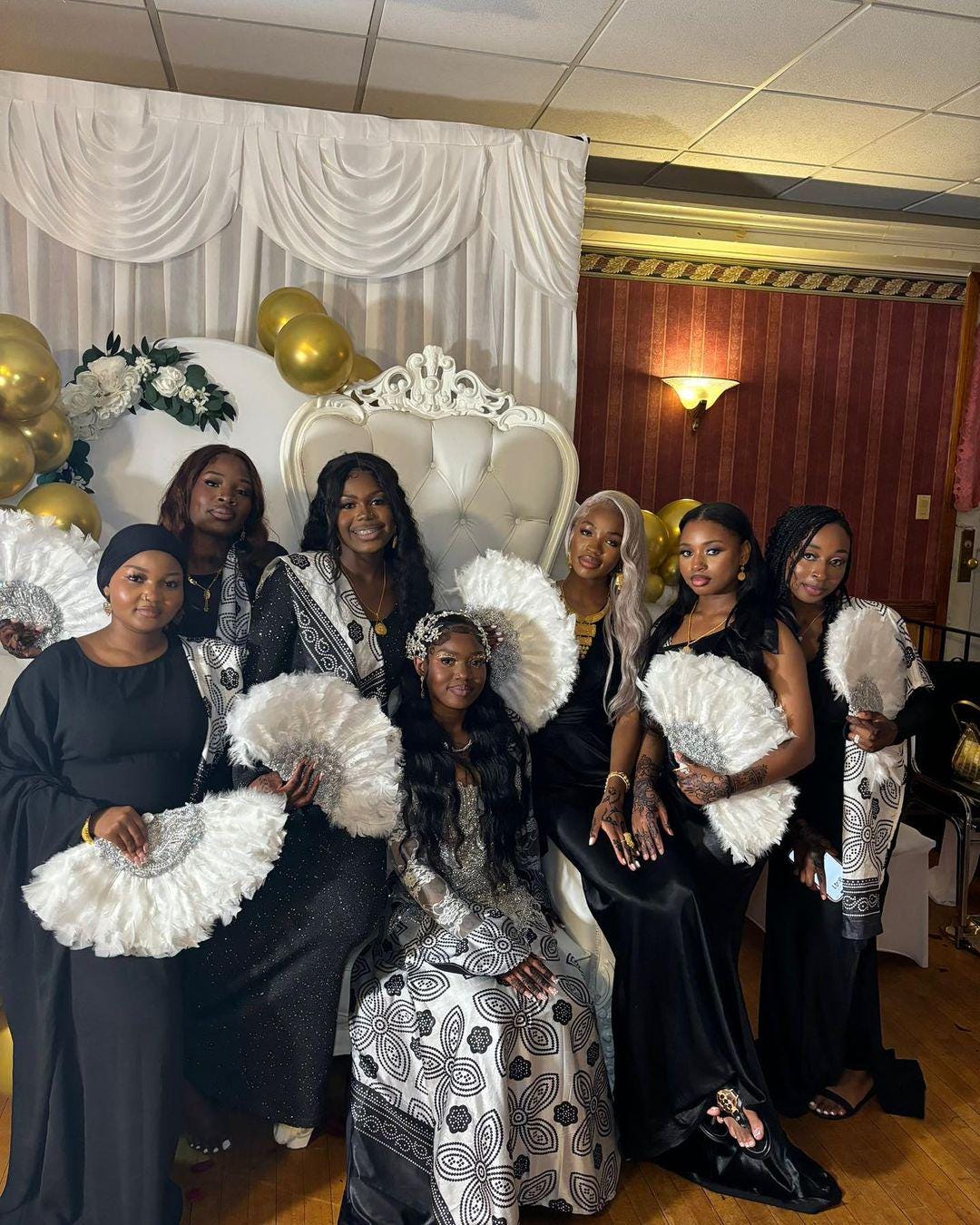 Bridal Hand Fan Bridesmaids African Feather Hand Fan Traditional Ghana ...