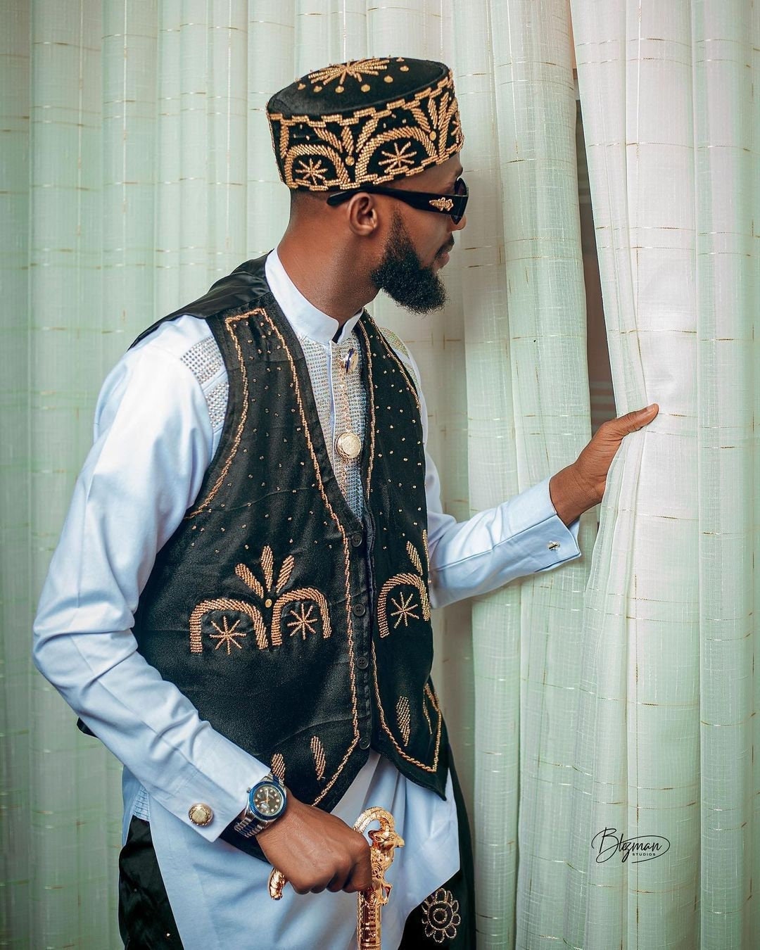 African Chieftaincy Wedding Hat. Igbo Ozo Cap, African Men's Wedding ...