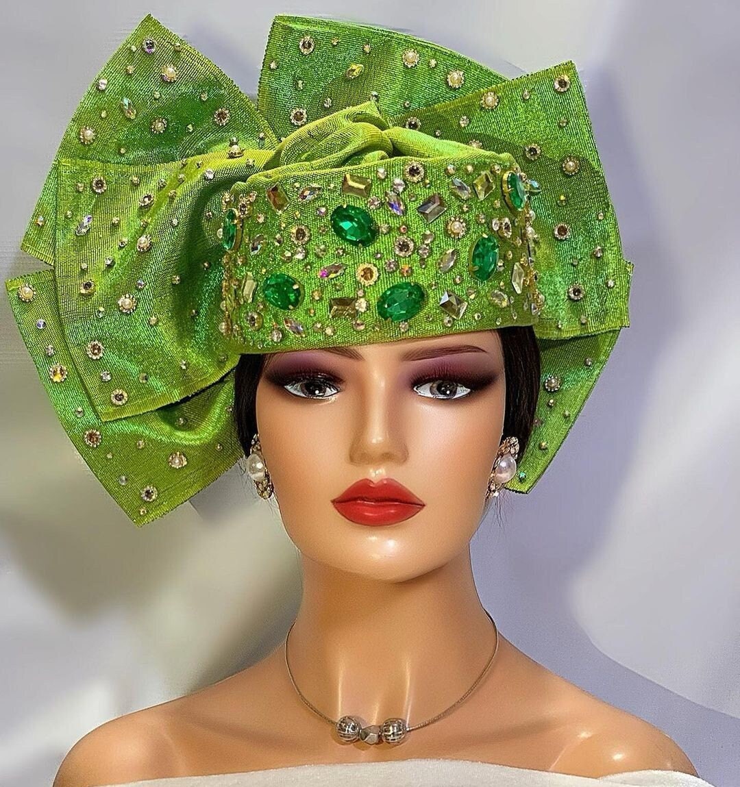 Nigeria, Africa Gele Headtie Hat, Aso-oke Fabric,gele,headwrap,ready-to ...