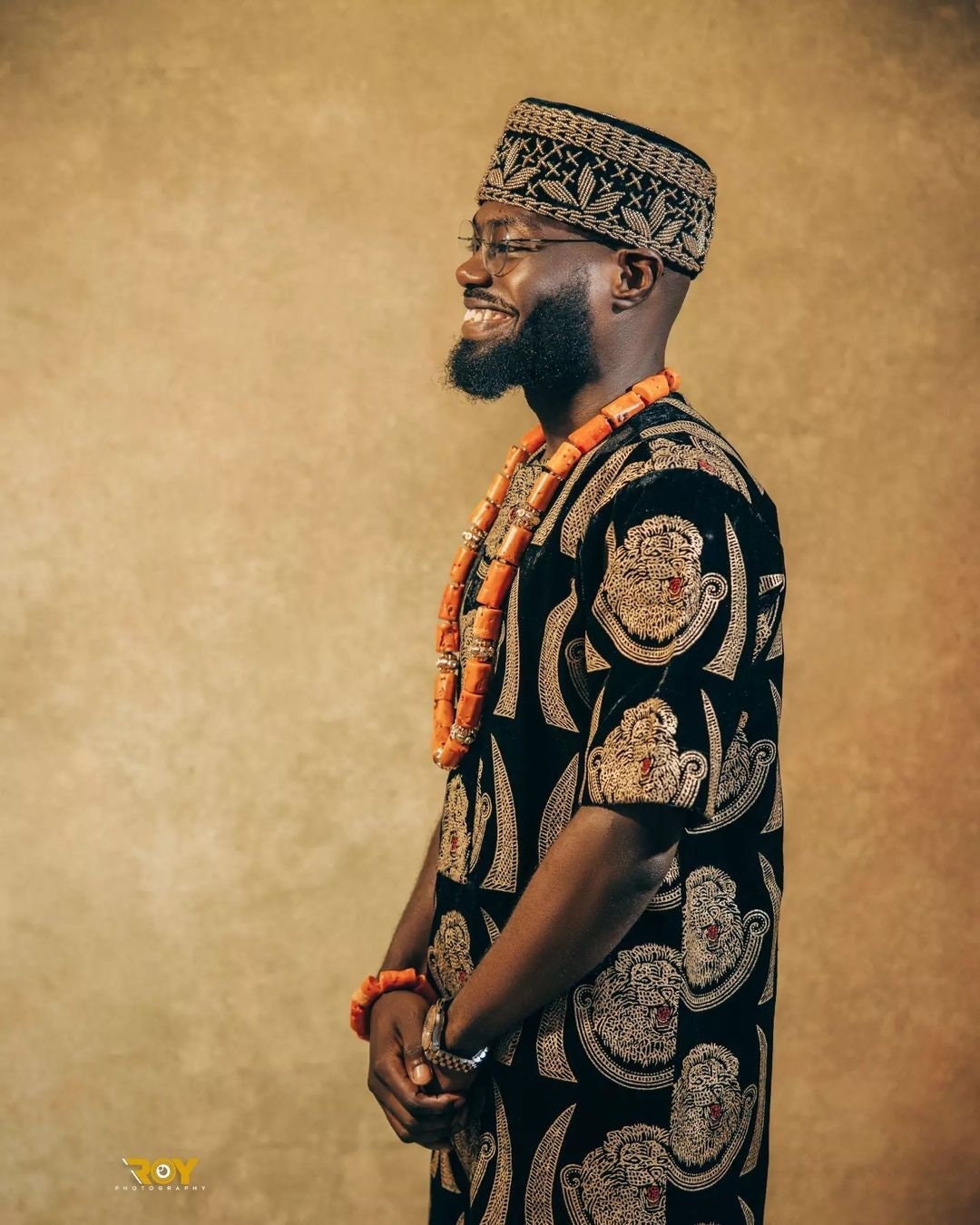 African Chieftaincy Wedding Hat. Igbo Ozo Cap, African Men's Wedding ...