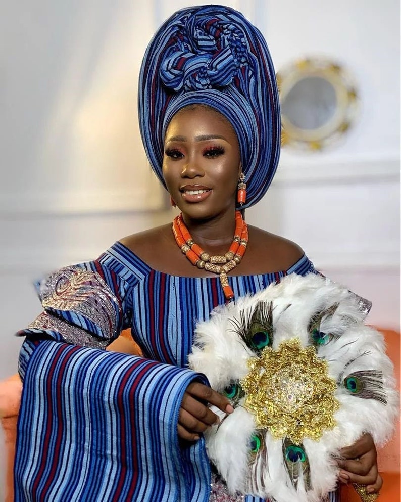 African Feather Hand Fan Brides Hand Fan Nigerian Wedding - Etsy