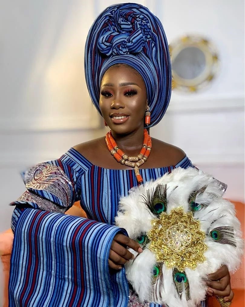 African Feather Hand Fan Brides Hand Fan Nigerian Wedding - Etsy