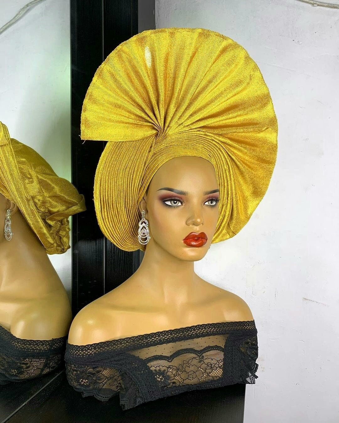 Autogele pre-tied Gele Already Sewn Gele Ready to Wear Gele Aso Oke ...