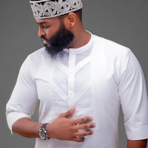 Velvet African Cap, Hausa Cap, Mallam Cap, Fulani Hat, African Mens Hat ...