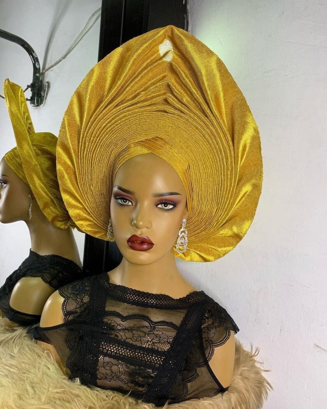 Autogele, Gele Headtie Hat, Aso-oke Fabric,gele,headwrap,ready-to-wear ...