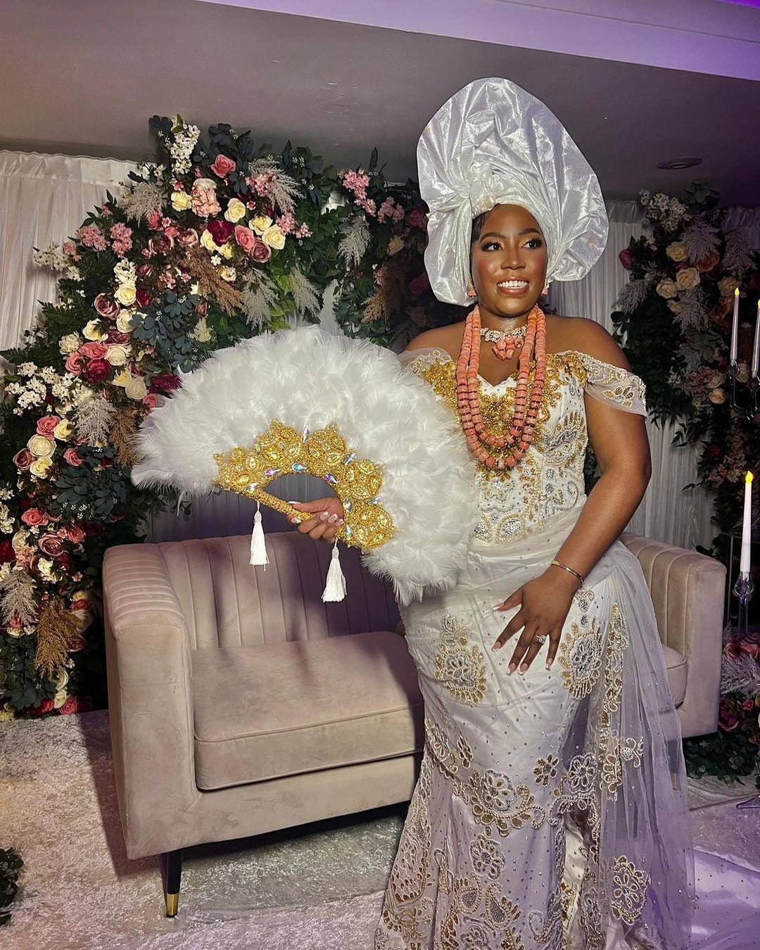 Feathe Bridal Fans / African Feather Fans,bridal Fan - Etsy