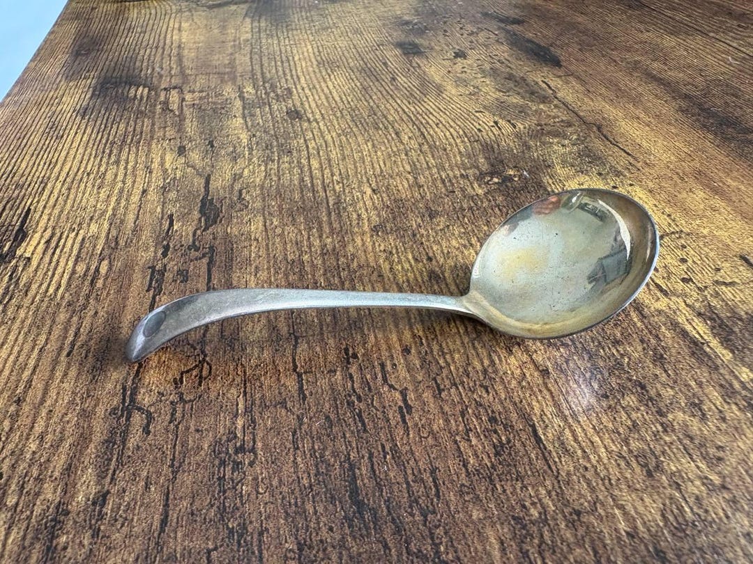 Vintage Sheffield England EPNS Plated Salt Spoon 4.5', Retro Sauce ...