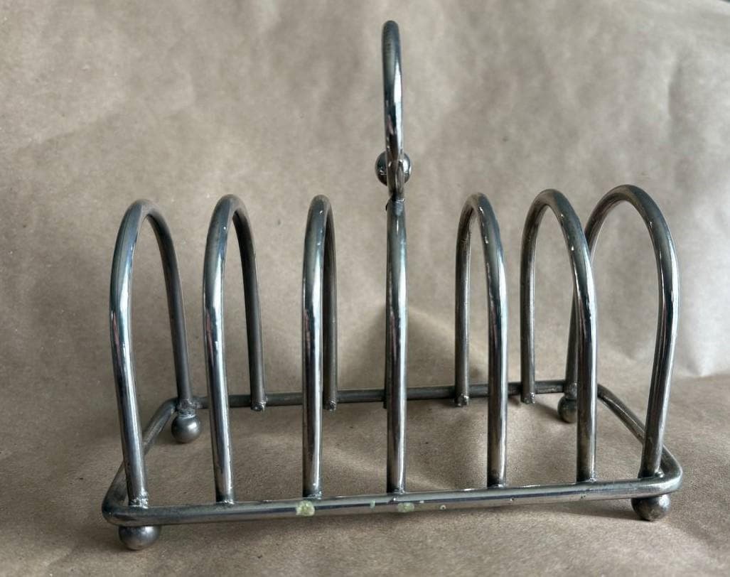 Antique Silver Plate Art Deco English Toast Rack 1950s, Vintage ...