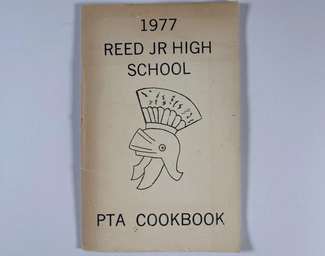 Vintage Cookbook, 1970s Community Cookbook, Reed Jr High PTA, Antique ...