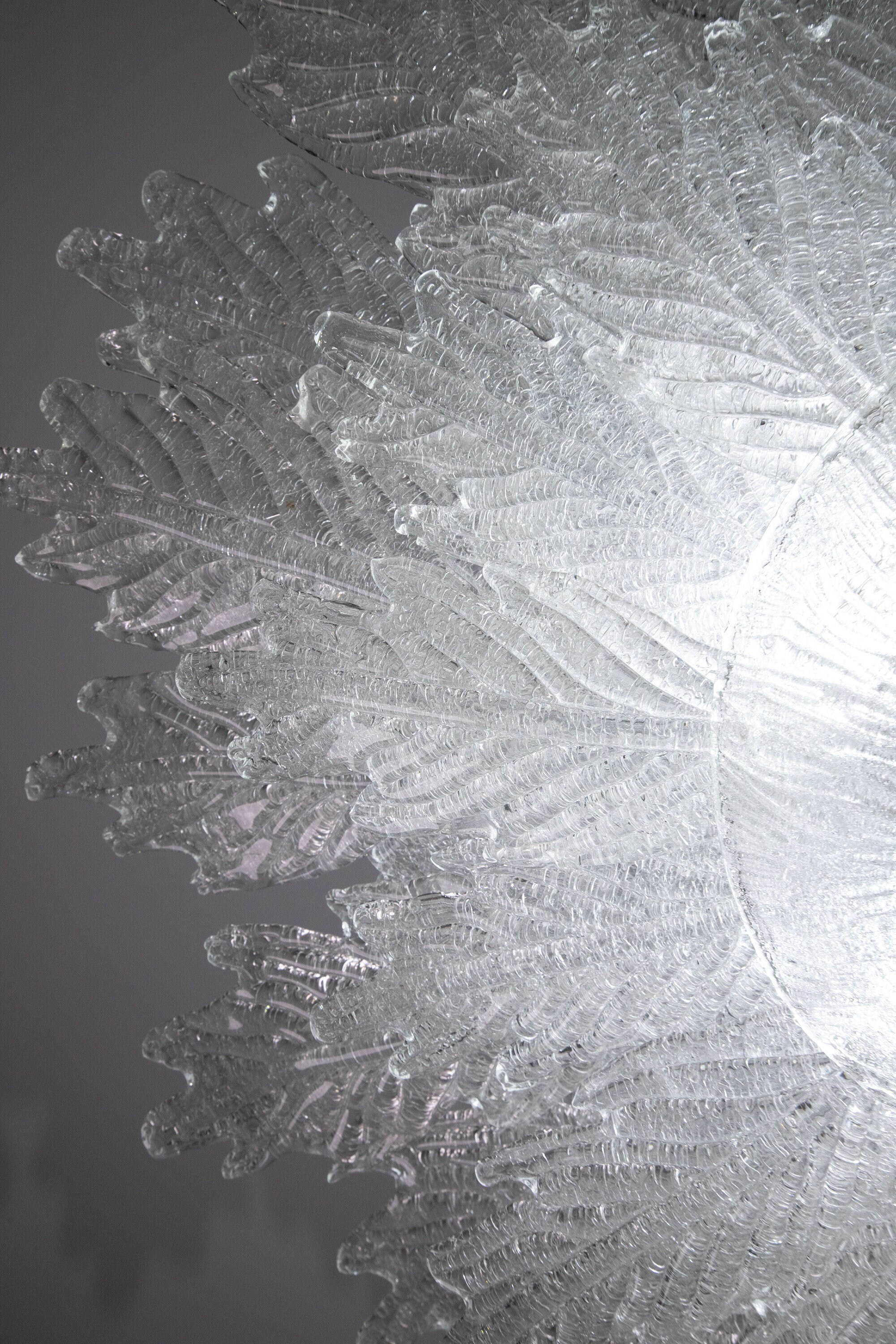 Queen Elizabeth, Extra Large Big Size Vintage Murano Transparent Glass ...