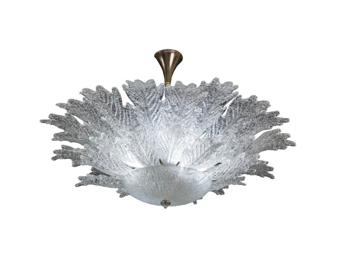 Queen Elizabeth, Extra Large Big Size Vintage Murano Transparent Glass ...