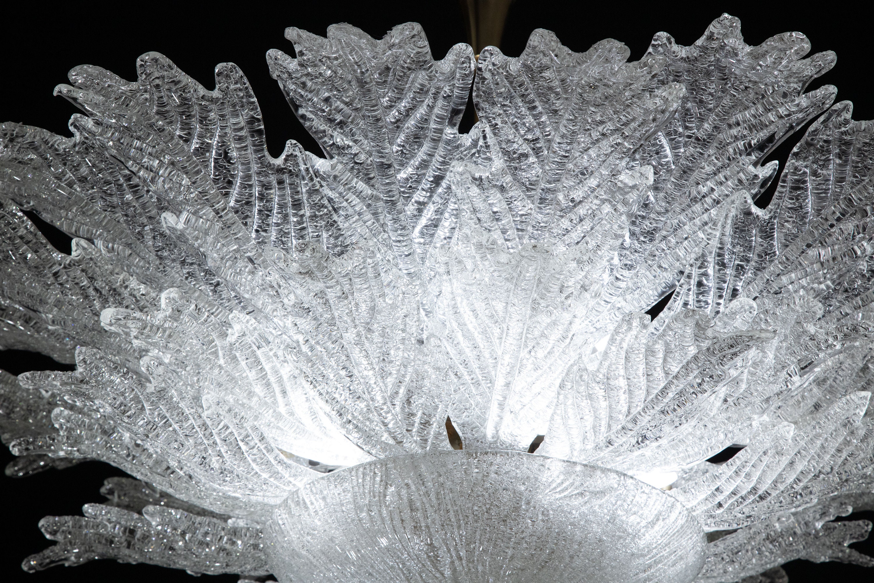 Queen Elizabeth, Extra Large Big Size Vintage Murano Transparent Glass ...