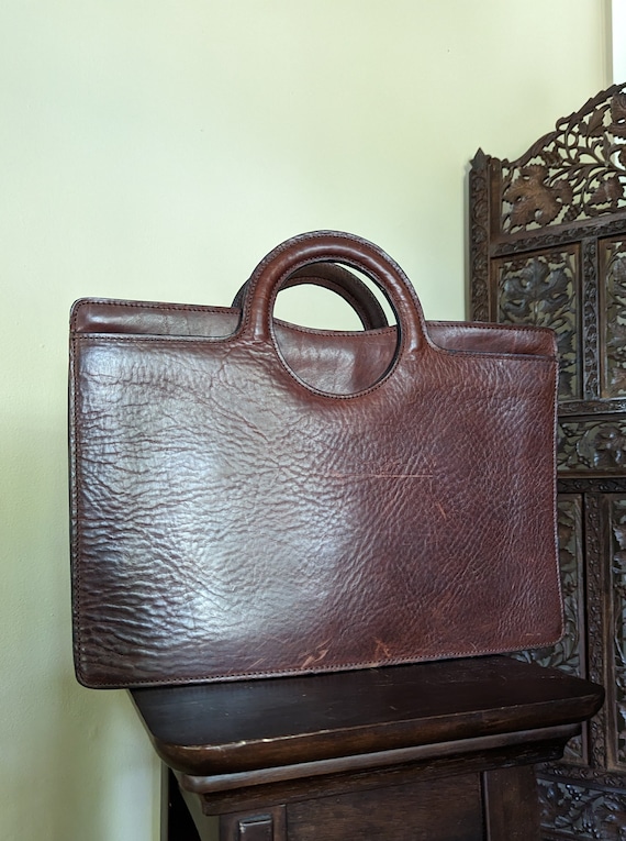 vintage leather portfolio - Gem